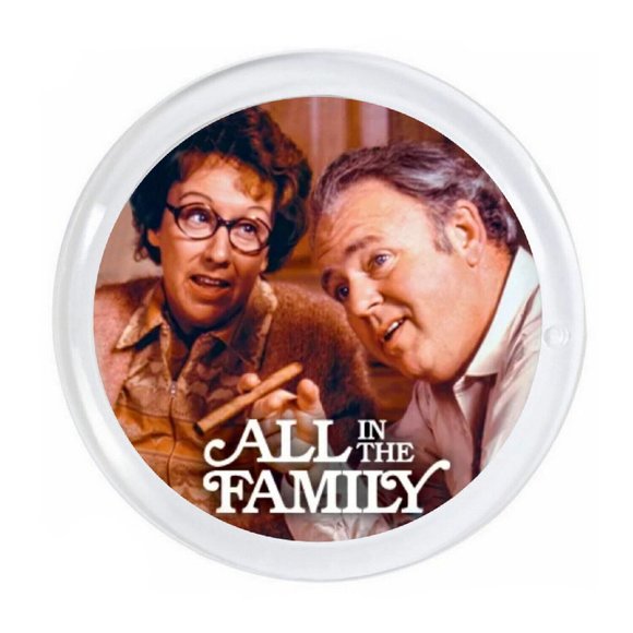 Art | All In The Family Tv Show Archie Bunker Edith Magnet Big Round 3 ...